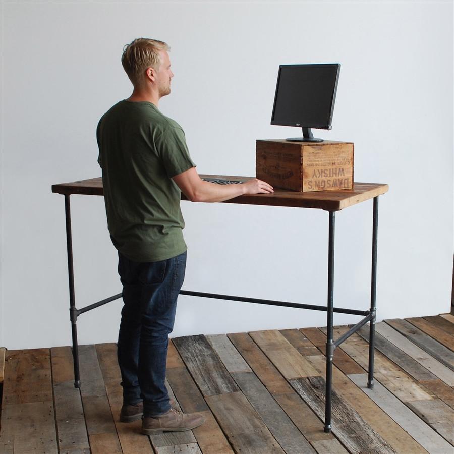 Modern Industry Standing Desk | Industrial Style Stand-Up Workstation ...
